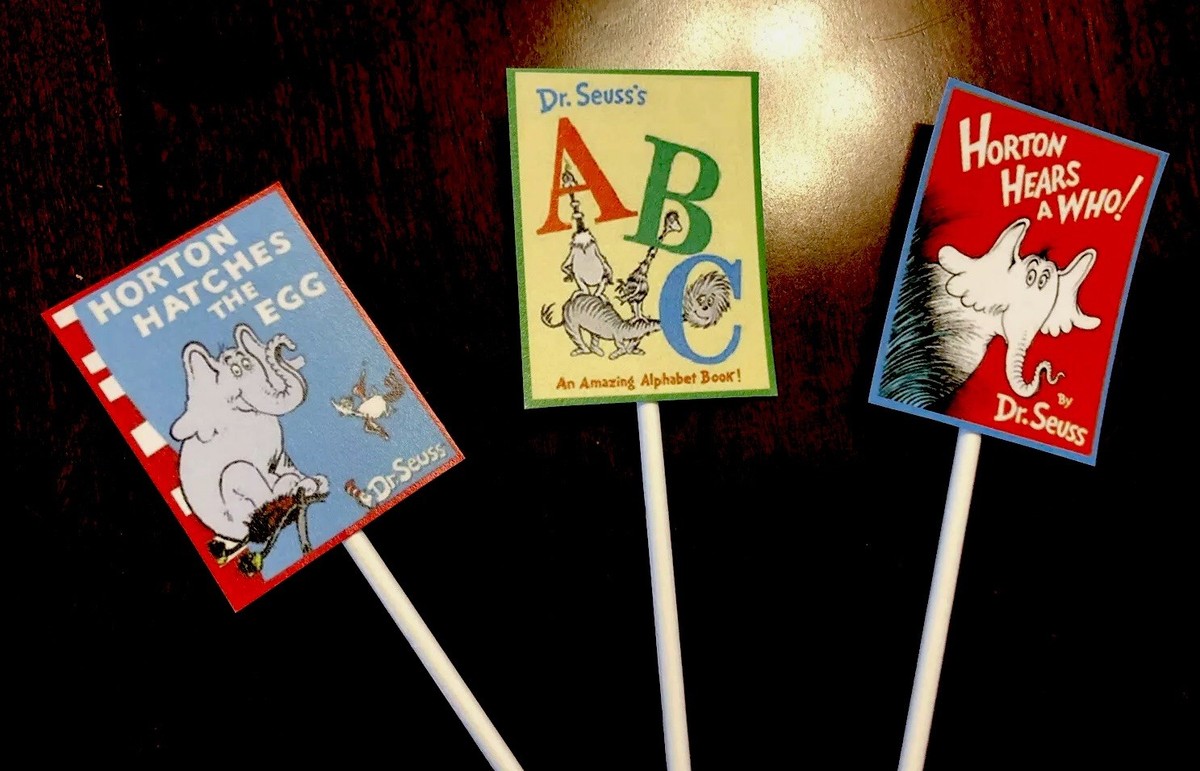 Dr Seuss Abc Cupcake Toppers