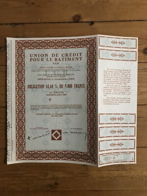 UCB, Union de Crédit pour le Bâtiment (A) | eBay