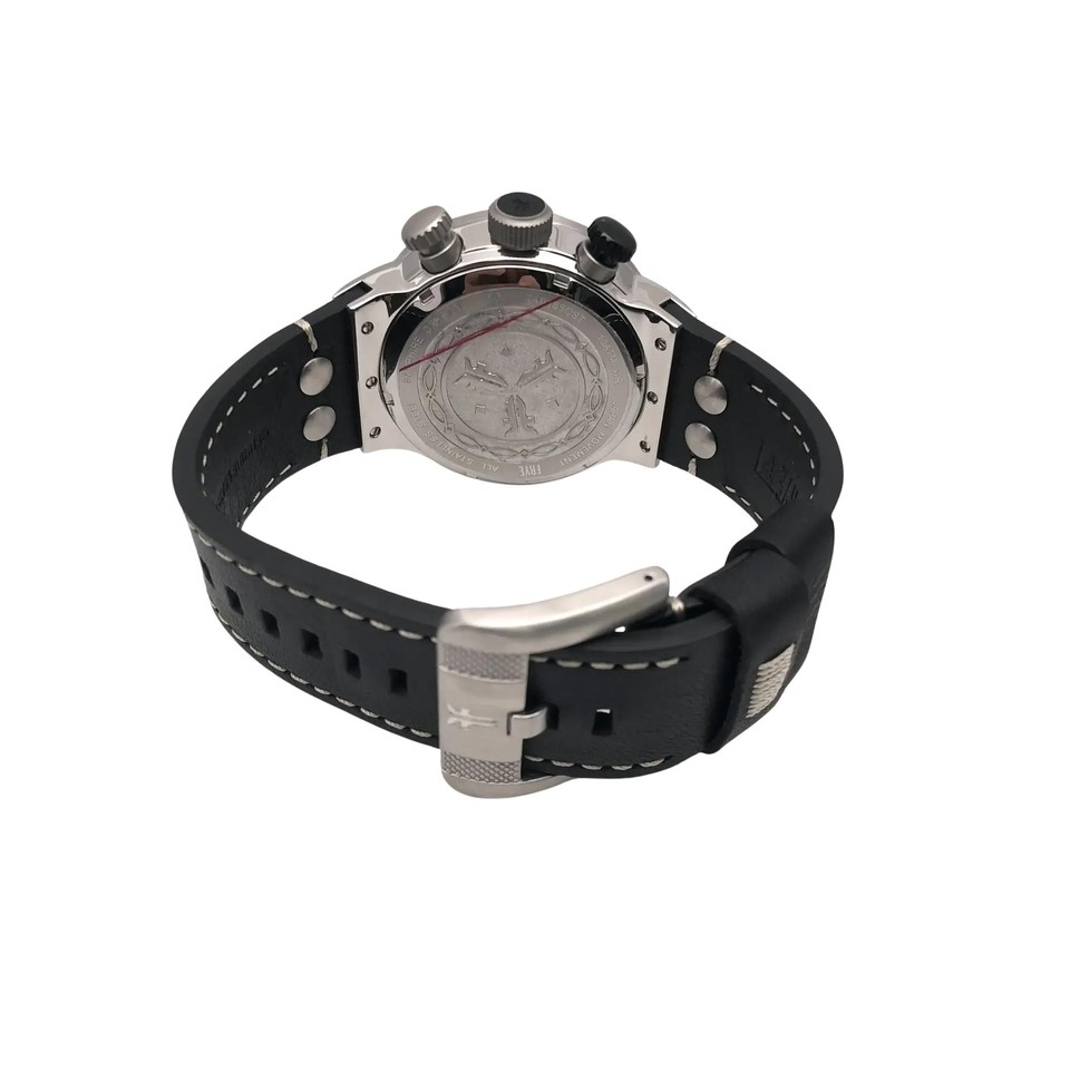 Frye 46mm Stainless Steel Chronograph Black Dial Mens Quartz Watch ...