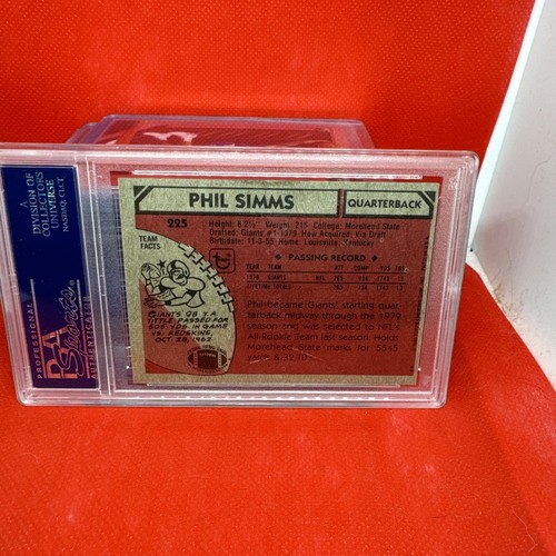 1980 Topps #225 Phil Simms RC PSA 4 VG-EX Giants | eBay