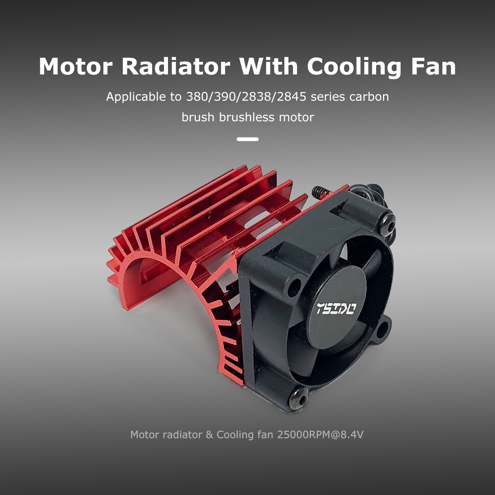 25000rpm 8.4V RC Motor Heatsink with Cooling Fan for 380 390 2838 2845 ...