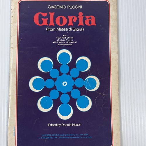 Gloria Vintage Choral Music Book Religious | eBay
