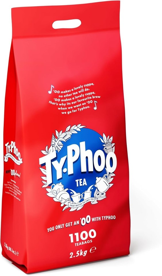 Typhoo Tea 1100 Bags x 2 Multipack | Bold Everyday Black Tea | UK ...