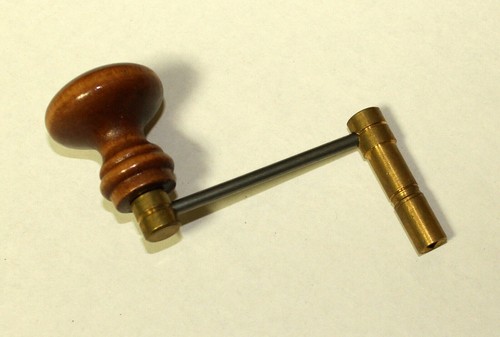 Tall Case Clock Key, Brass with Wooden Handle, Size 14, Grandfather ...