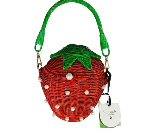 Kate Spade x Target Exclusive Collab Strawberry Basket Wicker Bag Pear ...