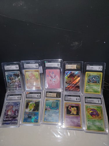 CGC Graded Pokemon Cards Lot of 10 Pokemon Slabs Graded Cards | eBay