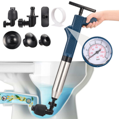 Powerful Toilet Blockage Bath Air Pump Unblocker Tool Remover Drain ...
