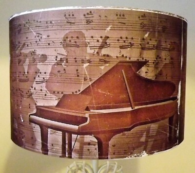 Jazz Band Lampshade Lamp/Ceiling 8"10"12"14"16"18 , music, paino,brown ...