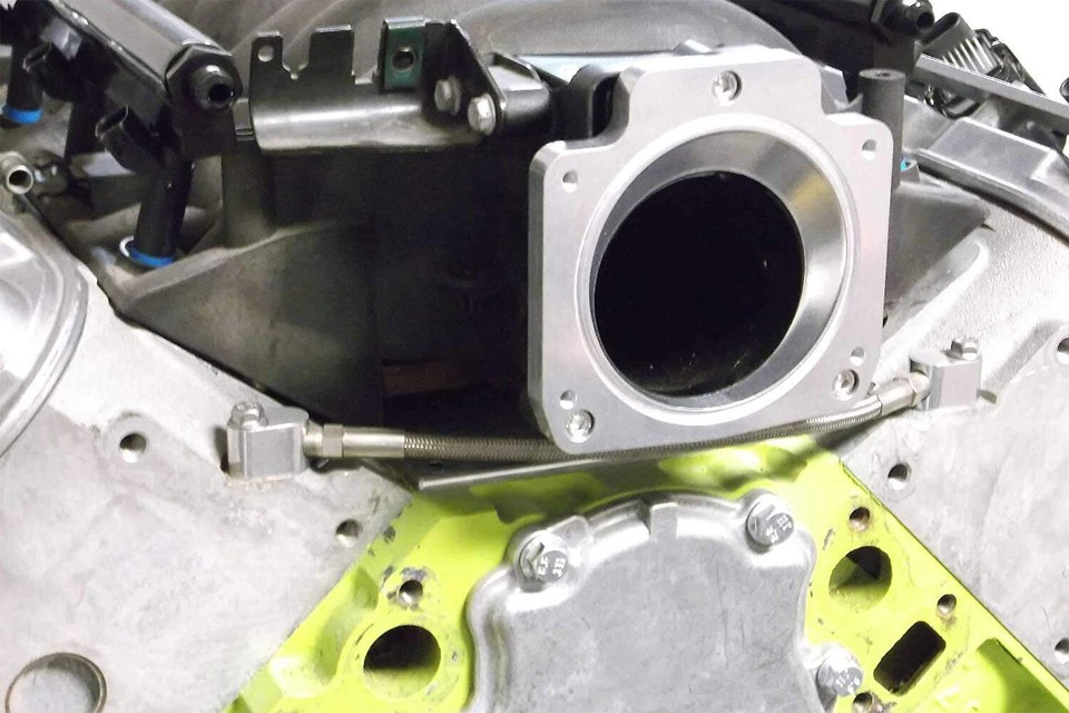 For LS Throttle Body - LS1 / Truck Adapter 3 Bolt Intake to 4 Bolt 92mm ...