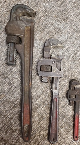 Lot of 3 Tools Wrenches VINTAGE Monkey Pipe Dunlap Roxco Trimont 6, 10 ...