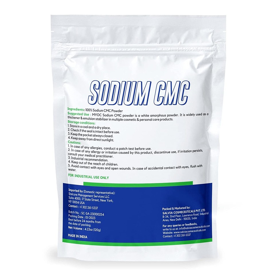 MYOC Sodium CMC Powder 4.23oz (120g) | Cosmetic Thickener & Stabilizer ...