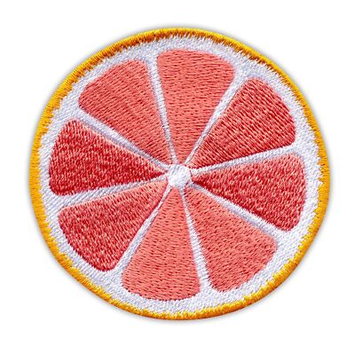 Slice of Grapefruit 2.4" Patch/Badge Embroidered | eBay UK