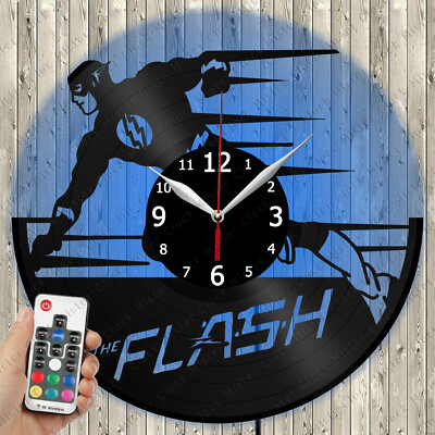LED Vinyl Clock Flash LED Light Vinyl Record Wall Clock LED Wall Clock ...