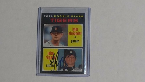 2020 JAKE ROGERS PERSONALLY AUTOGRAPHED ROOKIE TOPPS HERITAGE * DETROIT ...