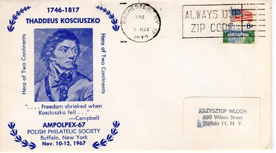 THADDEUS KOSCIUSZKO - ROCHESTER, NYI 1970 FDC14932 | eBay