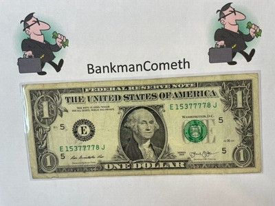 2013 $1 FANCY SERIAL NUMBER 4 IN A ROW 7s RICHMOND E1537778J | eBay