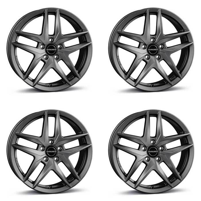 4 Borbet Wheels Z 7.5x18 ET43 5x112 for VW Beetle Caddy Cross Caddy ...