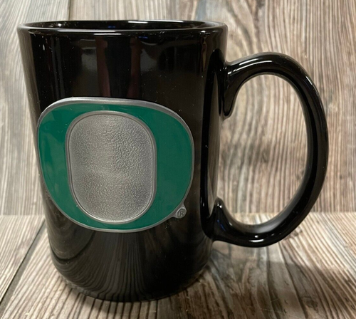 Brand New Oregon Ducks Premium Black Ceramic & Pewter Logo Coffee Mug ...