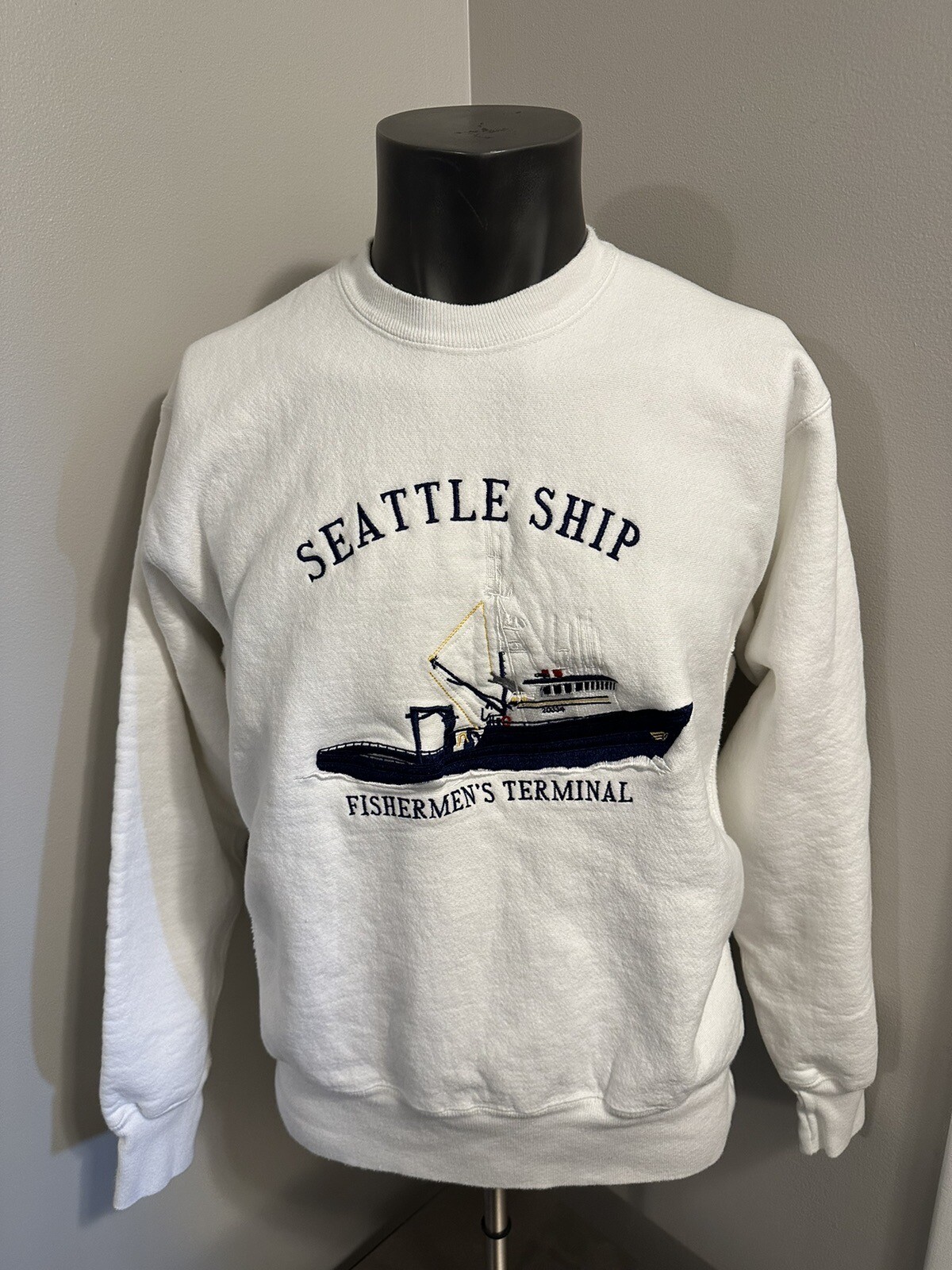 Vintage Lee Cross Grain Seattle Ship Fishermen’s Swea… - Gem