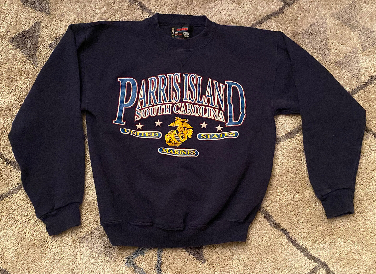 Vintage Soffe Sweats USMC Marines Sweatshirt Parris Island - Medium | eBay