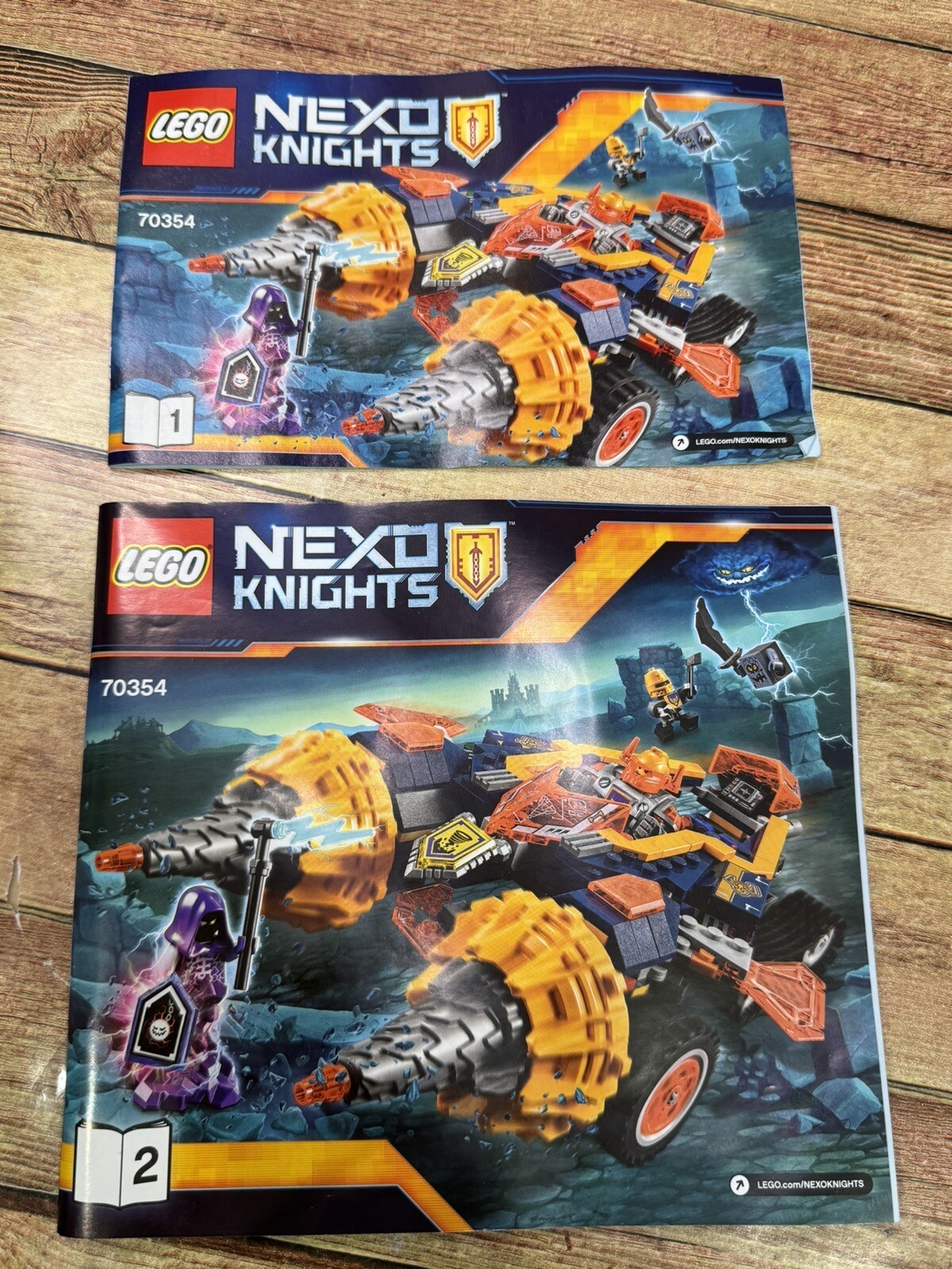 LEGO 70354 Nexo Knights Manuals Only 2 Books Axl’s Rumble Maker | eBay