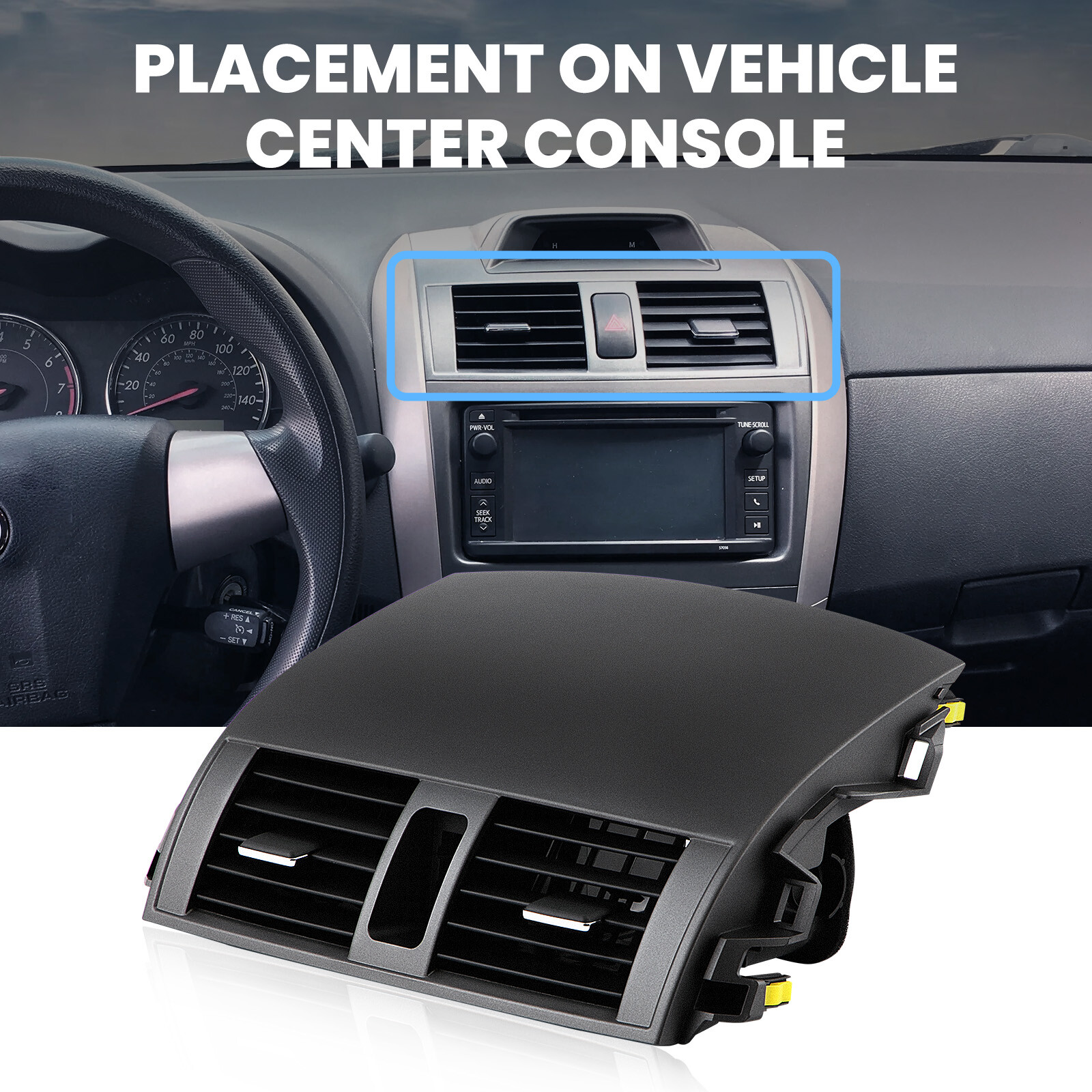 Car Center Dash A/C Outlet Air Vent Panel For Toyota Corolla 2008 2009 ...