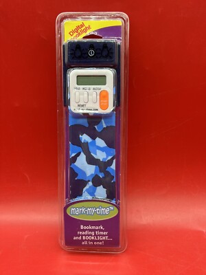 Mark-My-Time LED Book Light and Digital Reading Timer Bookmark – Blue ...
