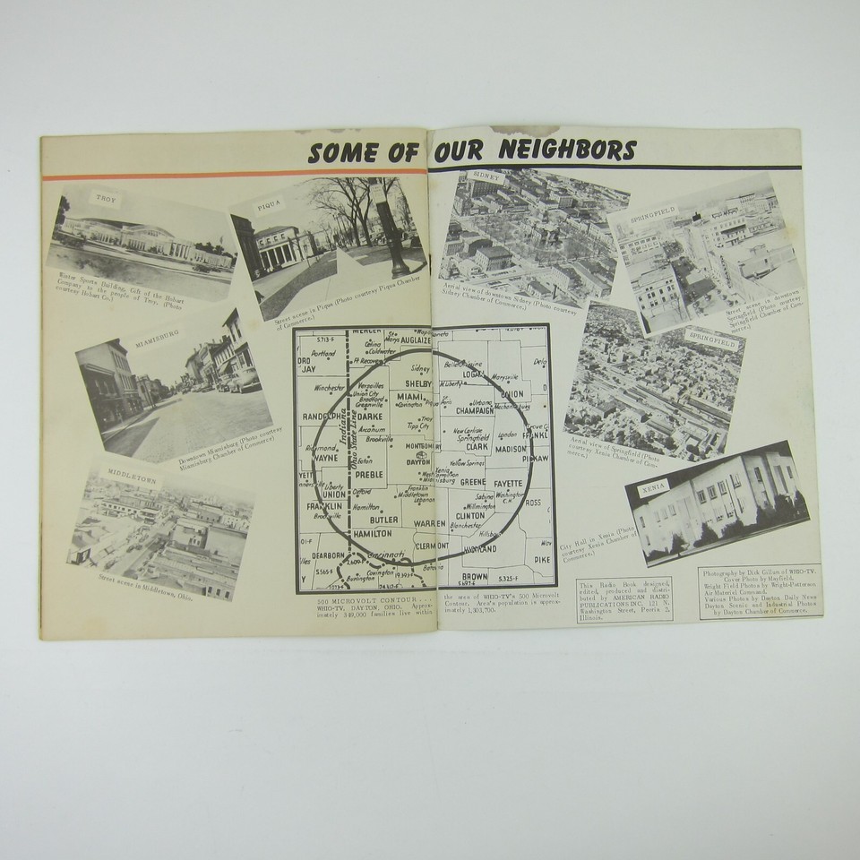 Dayton Ohio WHIO TV Channel 13 Television Photo Album Booklet Vintage ...