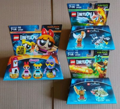 *NEW* Lot 3 LEGO Dimensions 71223 CRAGGER 71232 ERIS 71346 POWERPUFF ...
