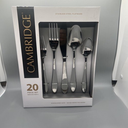 Cambridge Chromium Plated Stainless Steel 20-piece Flatware Set *NEW ...