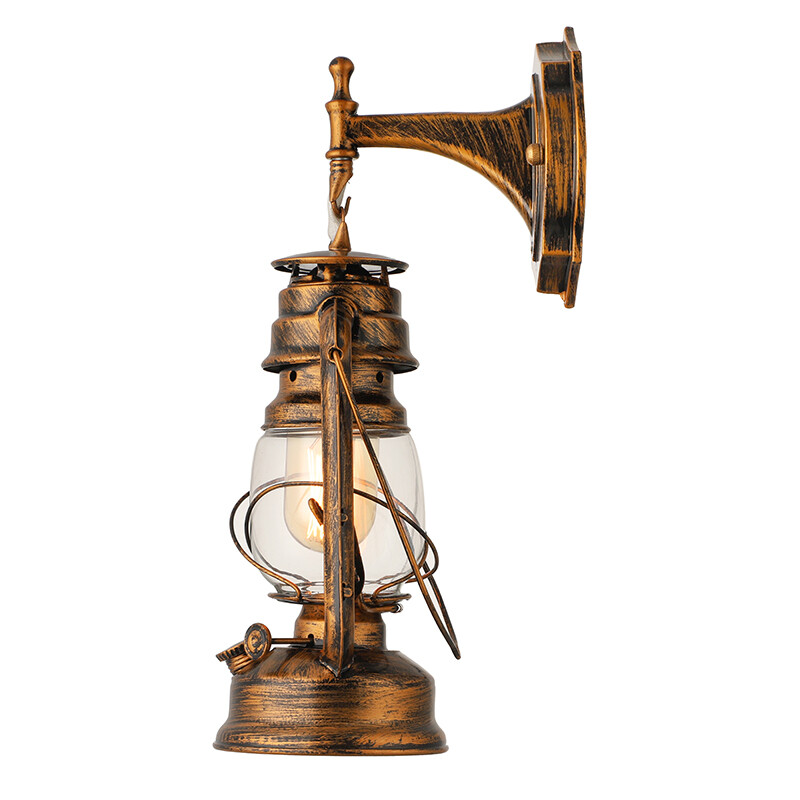 Vintage Farmhouse Glass Shade Wall Sconce Light Rustic Wall Lamp ...