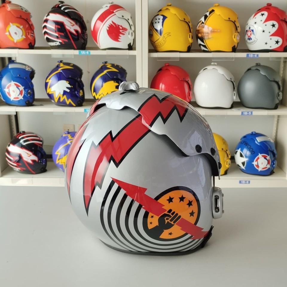 TOP GUN SLIDER HGU-33 FLIGHT HELMET + MBU-12/P MASK MOVIE PROP PILOT ...