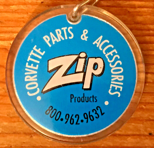 Zip Corvette Parts & Accessories Keychain Vintage Plastic Key Fob Ring ...