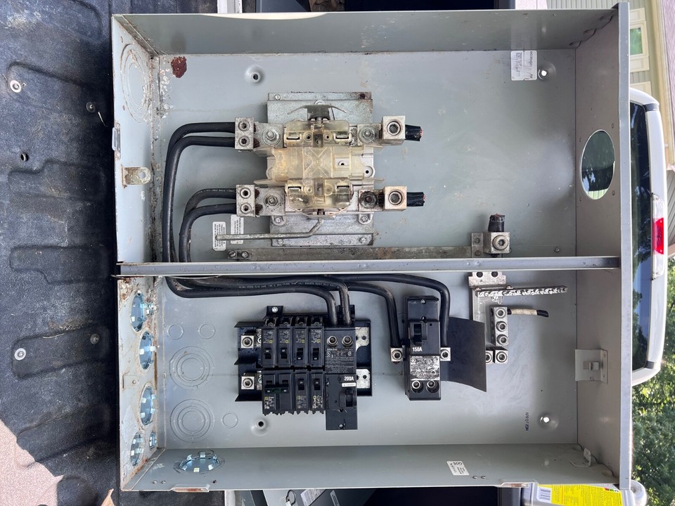 400 amp meter base single phase with 150 amp, 200 amp breaker and panel ...