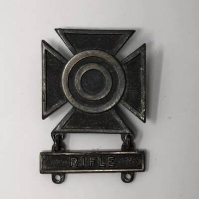 U S ARMY STERLING WW2 SHARPSHOOTER QUALIFICATION BADGE RIFLE BAR | eBay