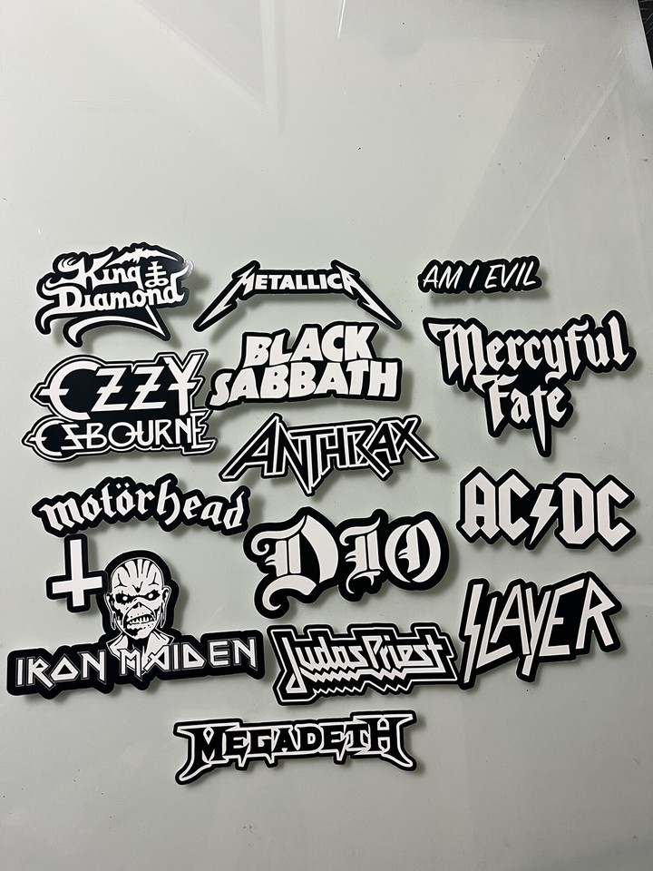 Heavy Metal Sticker Pack - Metallica Motörhead Slayer Black Sabbath ...