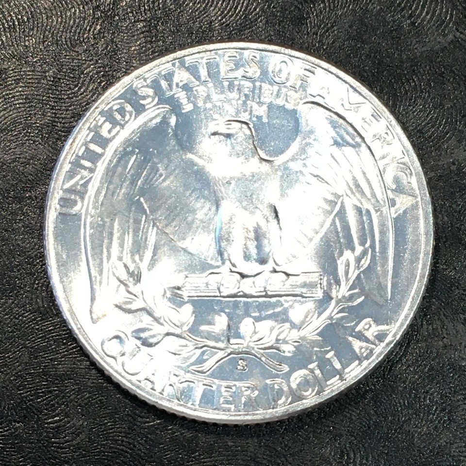 1950-S Washington Quarter - Direct from Original Uncirculated BU roll # ...