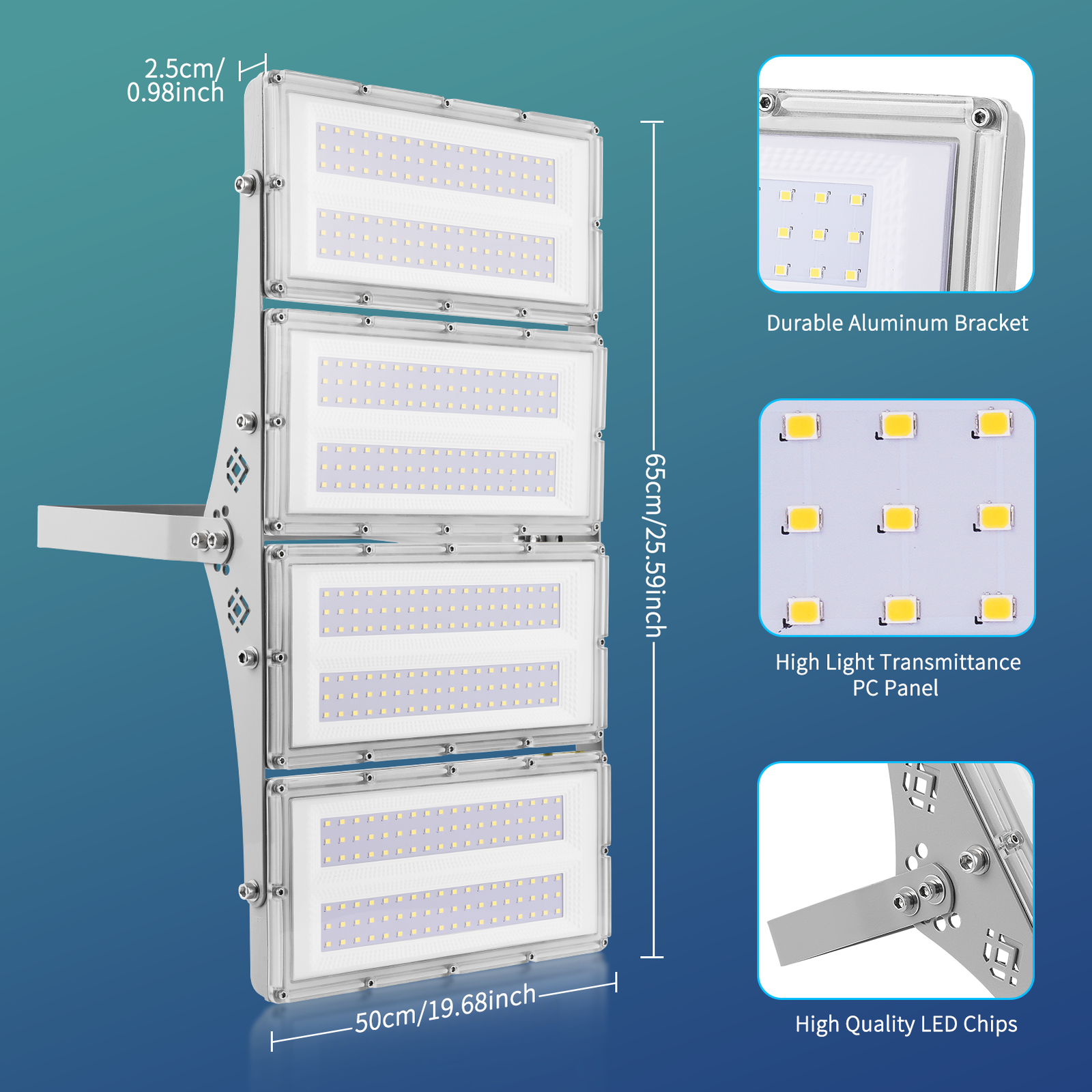 300W 200W 100W LED Flood Light Outdoor Module Spotlight Garden Yard ...