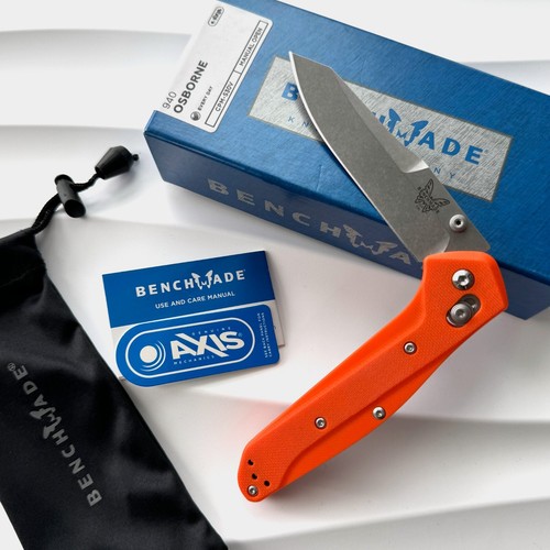 Benchmade 940 CUSTOM OSBORNE G10 Orange Handle S30V Blade Steels ...