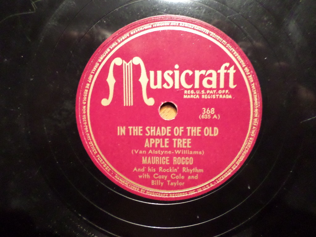 MUSICRAFT 78 RECORD 368/MAURICE ROCCO-COZY COLE-BILLY TATLOR/TUNKE ...