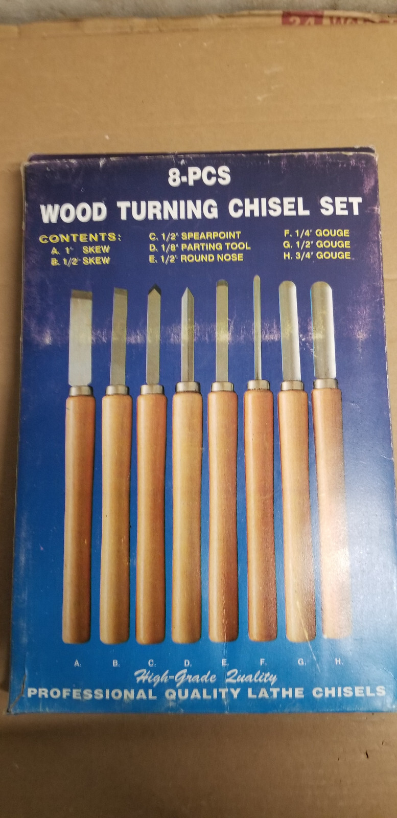 New 8 Pc Chisel set Woodturning Lathe, Jet Delta, Shopsmith | eBay