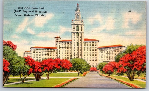 Coral Gables Florida~AAF Base Unit~Air Force~Regional Hospital~Linen ...
