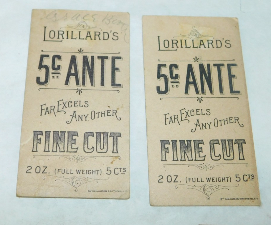 Lorillard's 5 Cent Ante Tobacco Cards | eBay