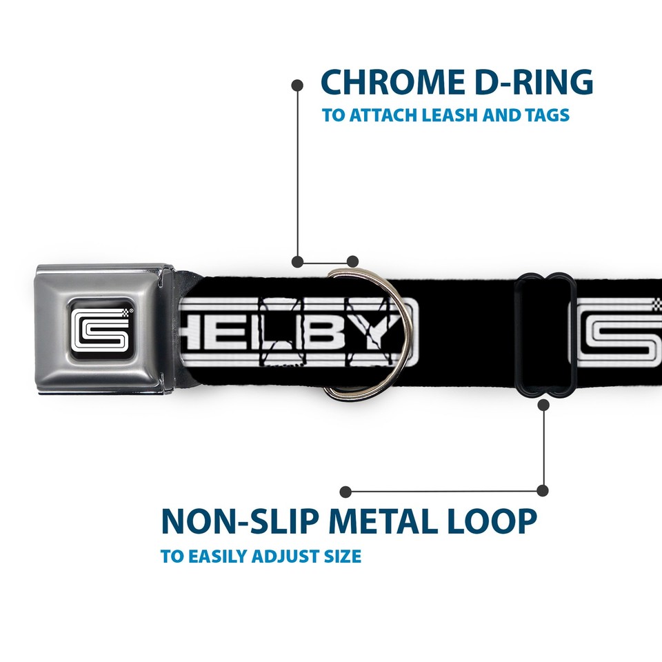 Dog Collar CSAO-Carroll Shelby CS Racing Logo Full Color Black/White ...