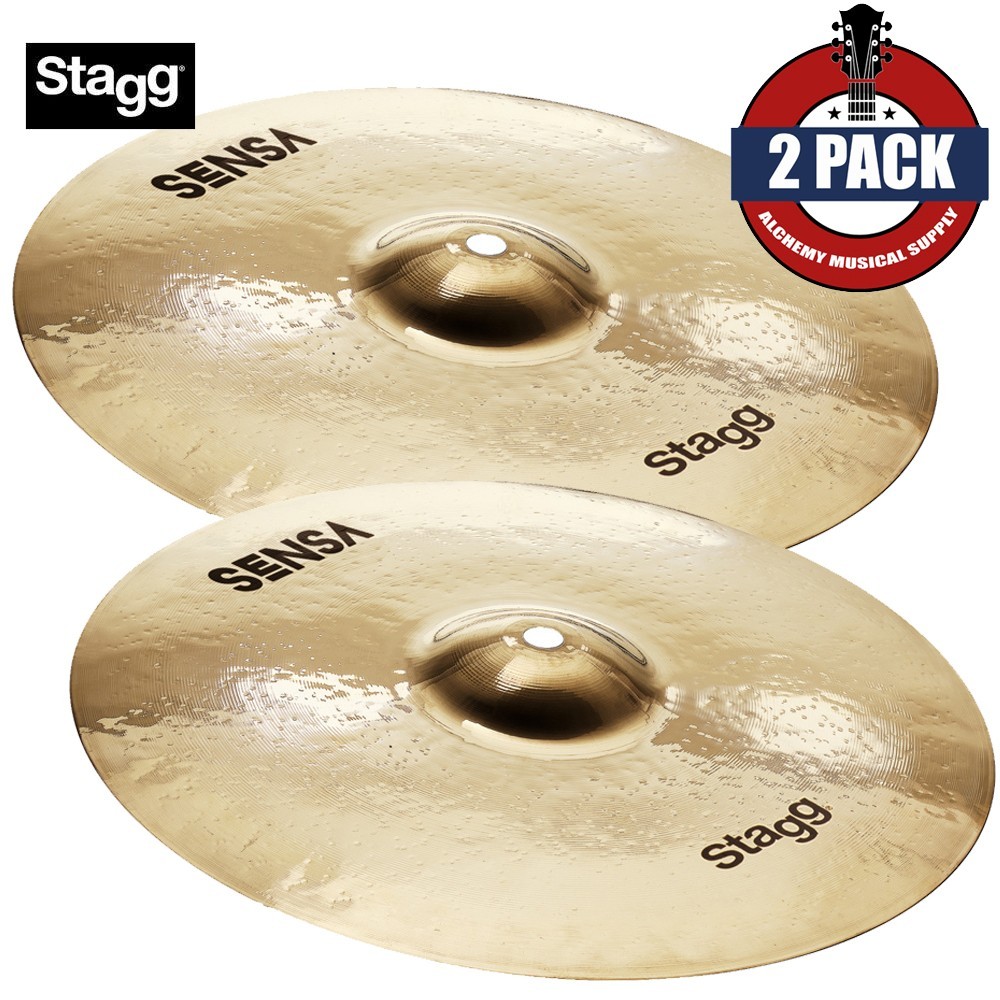 2-PACK Stagg 10" SENSA B20 Bronze Hand Hammered Splash Cymbal SEN-SM10B ...