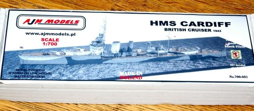 AJM Models 700031 : "HMS CARDIFF" 1943 Brit. Kreuzer WW II / Resin Kit ...