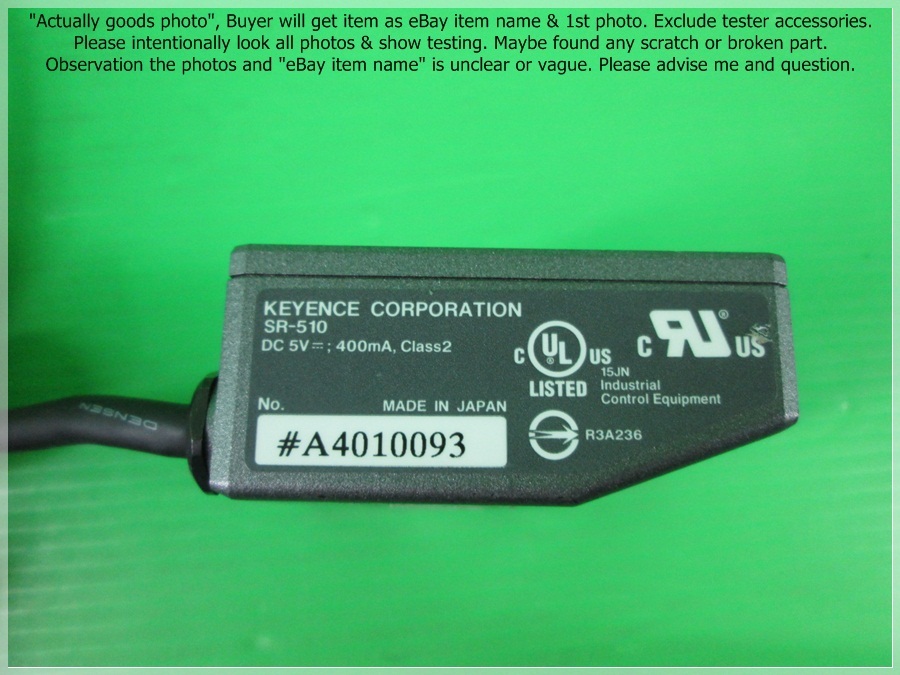 Keyence SR-510, Barcode Reader & adaptor cable OP80616 as photo, sn ...