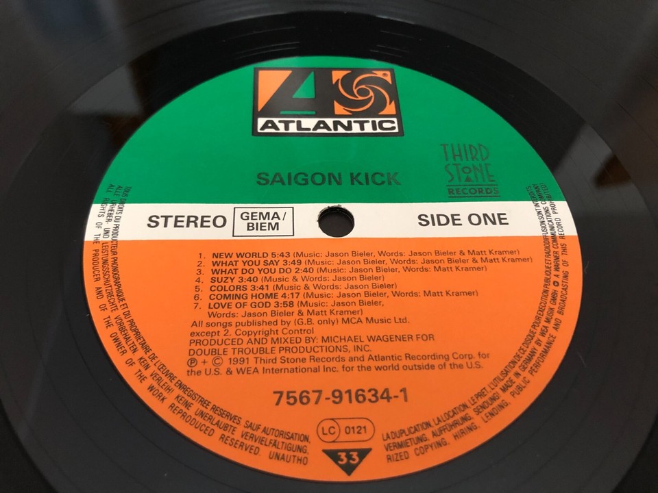 SAIGON KICK Saigon Kick LP Vinyl 1991 German 1st Press Jason Bieler ...