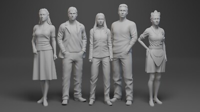 ROSWELL TV SHOW 3D Print 5 Figure Set 1:24 Isabel Max Liz Michael - Liz ...