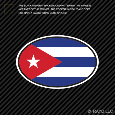 Cuba Oval Sticker Die Cut Decal Cuban Country Code euro CU v7 | eBay